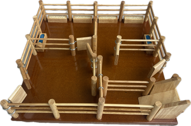 CY5 - Cattle Feedlot Yard - Handmade wooden toy – Country Toys Australia