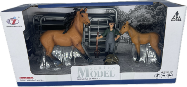Horses - HS8 Bay Horse Set - Country Toys – Country Toys Australia
