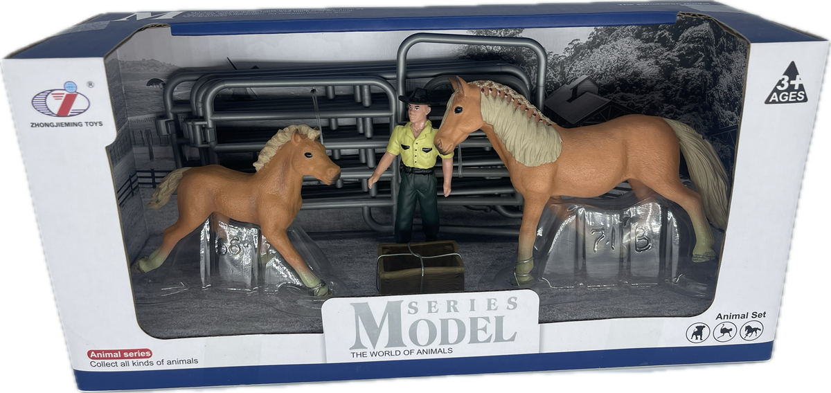 Horses - HS9 Chestnut Horse Set - Country Toys – Country Toys Australia
