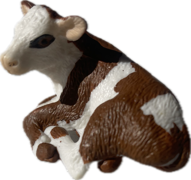 Cattle - Simmental Calf lying - Country Toys – Country Toys Australia