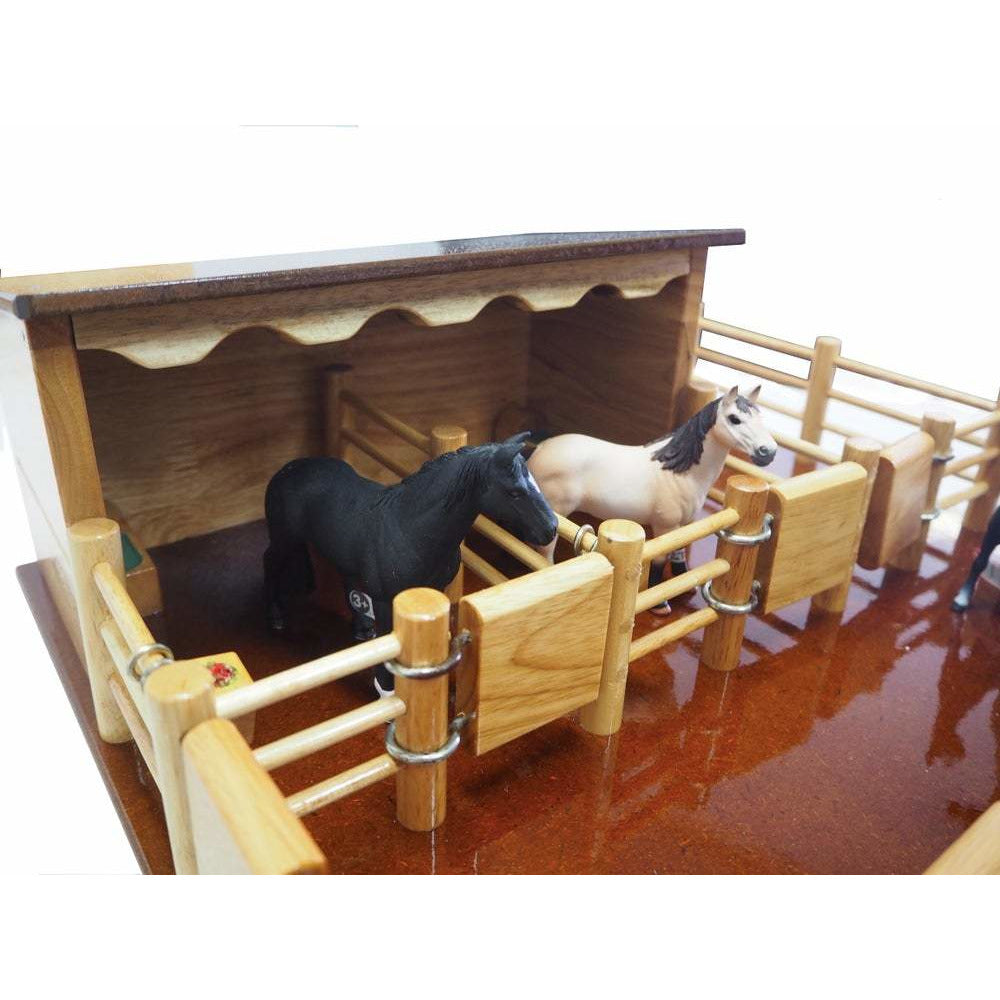 ST4 - Four Horse Stable with Tack Shed and Yard – Country Toys Australia